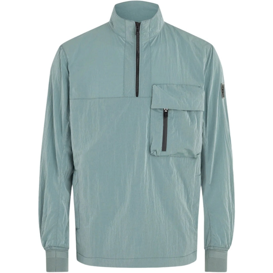Belstaff Ramp Steel Green Quarter Zip Windbreaker Jacket – Nova Clothing