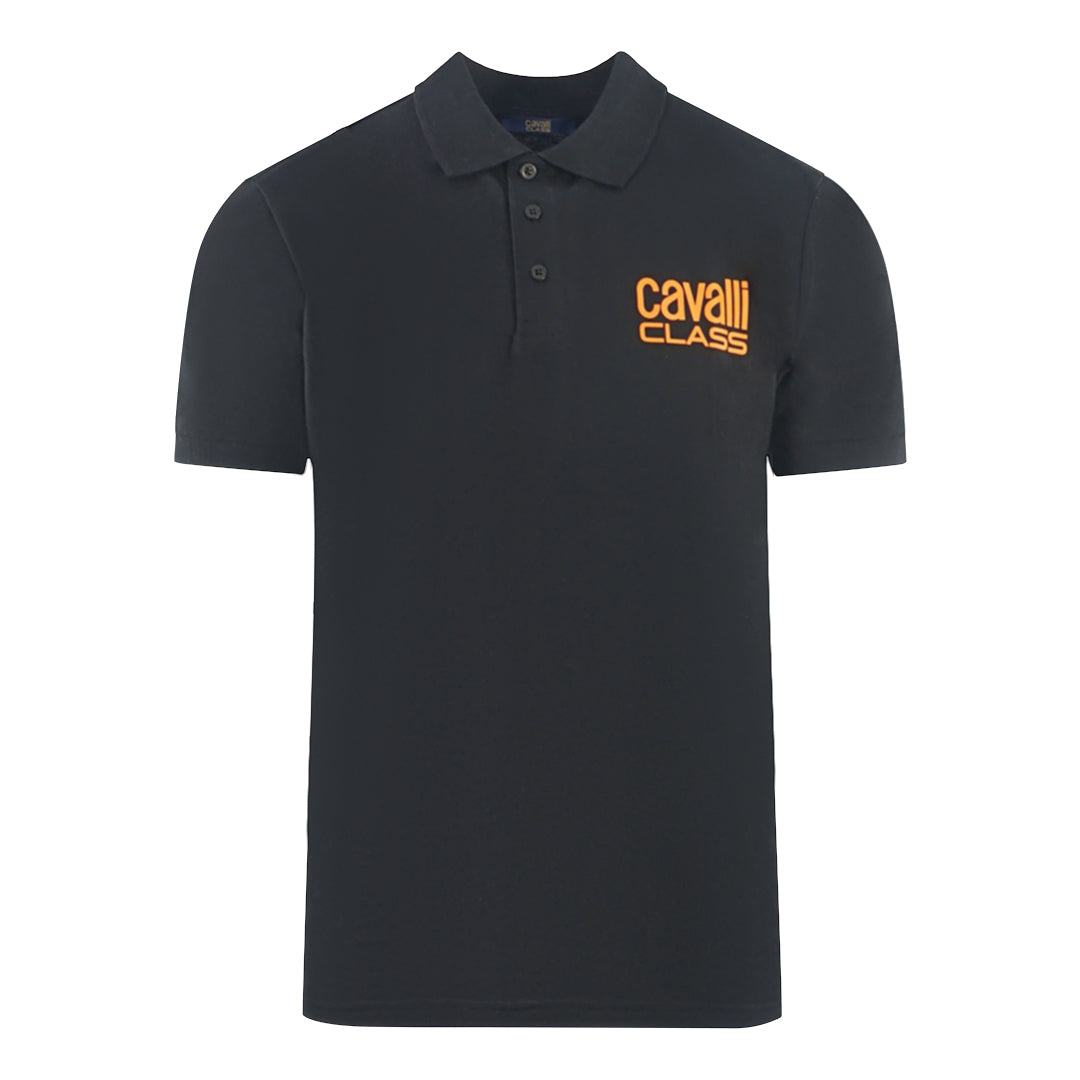 Cavalli Class Bold Brand Logo Black Polo Shirt – Nova Clothing